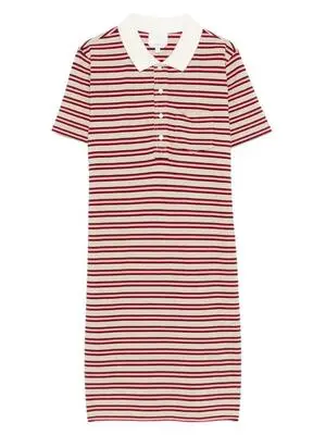 A.p.c. Raye Cotton Striped Polo Dress - Multicolor