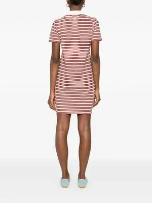 A.p.c. Raye Cotton Striped Polo Dress