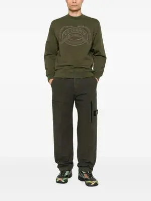 Stone Island Cargo Trousers With Logo Patch - Gray