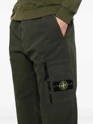 Stone Island Cargo Trousers With Logo Patch - Gray