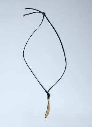 Bottega Veneta Sardine Leather Necklace - Black