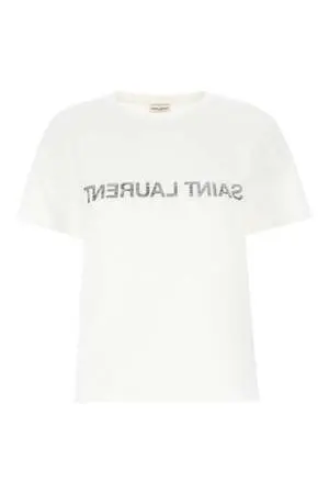 Saint Laurent SAINT LAURENT Logo Print T-Shirt Multicolor