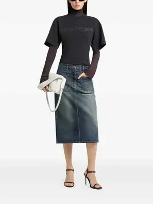 COURREGES Printed Logo T-shirt