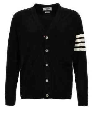 Thom Browne Merino Wool Cardigan - Black