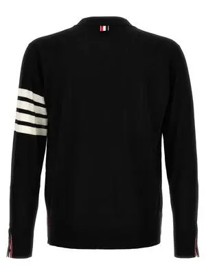 Thom Browne Merino Wool Cardigan - Black