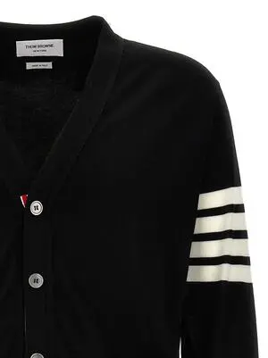 Thom Browne Merino Wool Cardigan - Black