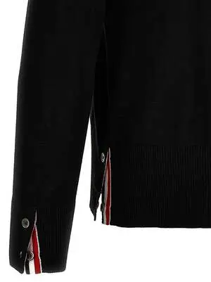 Thom Browne Merino Wool Cardigan - Black