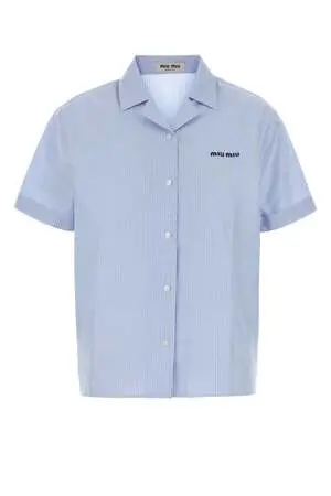 Miu Miu Embroidered Cotton Shirt - Multicolor