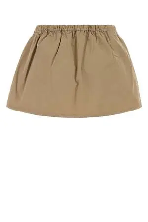 Miu Miu Beige Gabardine Mini Skirt