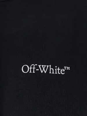 Off-White Cotton Hoodie - Black