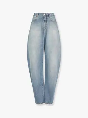 Alaïa Faded Blue Denim Jeans - Multicolor
