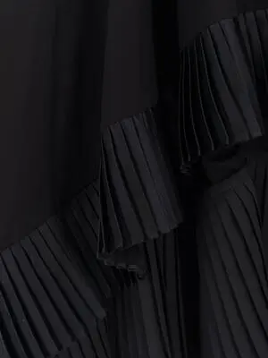 Sacai Cotton Dress With Pleated Details