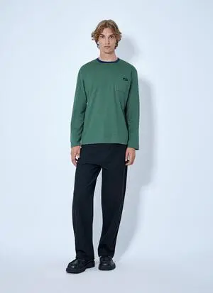 Miu Miu Striped Long Sleeve T-shirt - Green