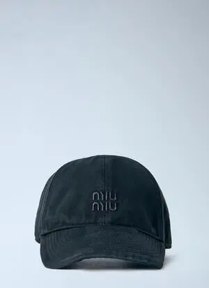 Miu Miu Drill Baseball Cap - Black