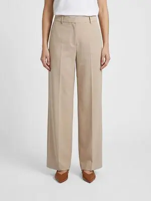 Max Mara Virgin Wool Trousers - Cream