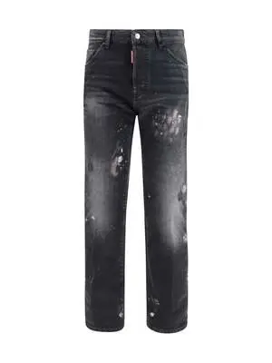 Dsquared2 Teddy Dark Wash Stretch Denim Jeans - Black