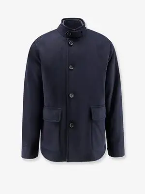 Loro Piana Elan Cashmere Coat With Internal Vest - Multicolor