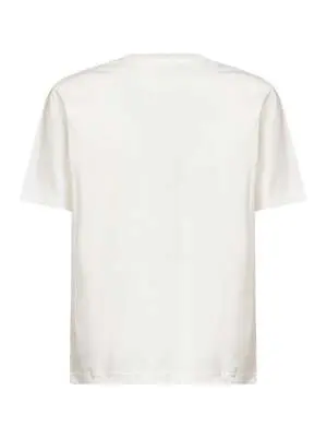 Etro Beige Cotton Logo-embroidered T-shirt - Multicolor