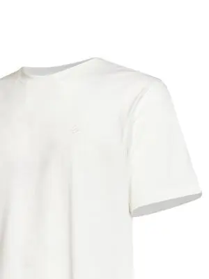 Etro Beige Cotton Logo-embroidered T-shirt - Multicolor