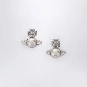 VIVIENNE WESTWOOD Balbina Earrings With Pearl - Silver
