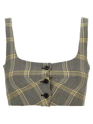 Marni Top Cropped Check - Multicolor