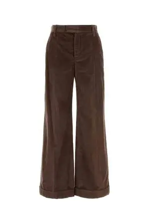Brunello Cucinelli Corduroy Wide-leg Pant - Brown