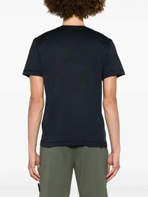 Stone Island T-shirt With Logo Appliqu - Blue