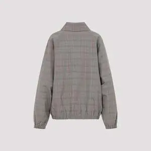Miu Miu Checked Blouson - Brown