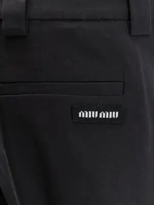 Miu Miu Stretch Poplin Trousers - Multicolor