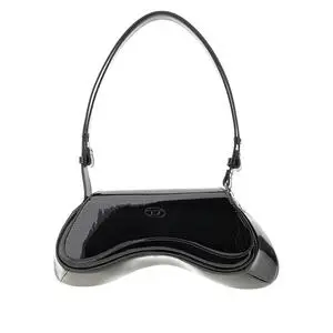 DIESEL® Glossy Faux Leather Play Bag - Black