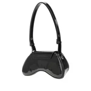 DIESEL® Glossy Faux Leather Play Bag - Black