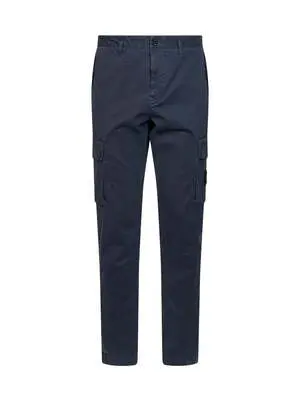 Stone Island Blue Organic Stretch Broken Twill Cargo Trousers - Multicolor