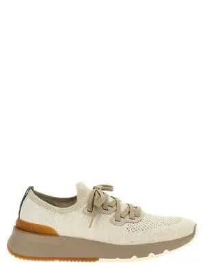 Brunello Cucinelli BRUNELLO CUCINELLI Knitted Sneakers Cream