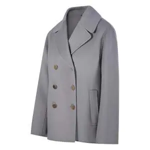 Max Mara Grey Coats Double Breasted & Peacoats