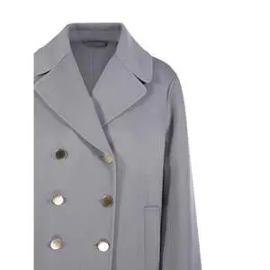 Max Mara Grey Coats Double Breasted & Peacoats
