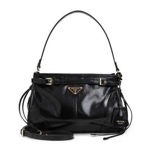 Prada Bonnie Small Leather Bag - Black