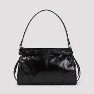 Prada Bonnie Small Leather Hobo Bag - Black