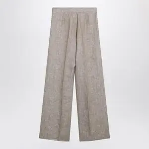 Max Mara Chevron Linen Trousers