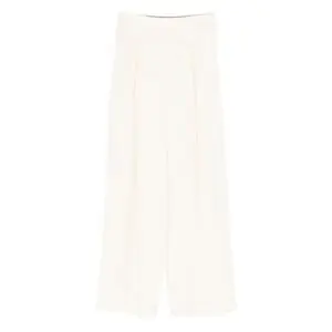 Max Mara Neutrals Trousers Palazzo Pants - Cream