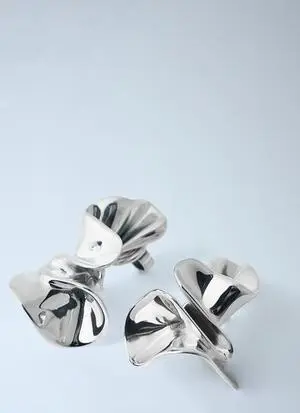 Bottega Veneta Small Anemone Earings - Silver