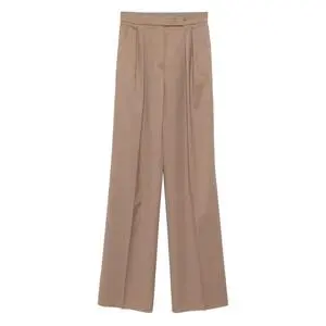 Max Mara Neutrals Trousers Straight Trousers - Cream
