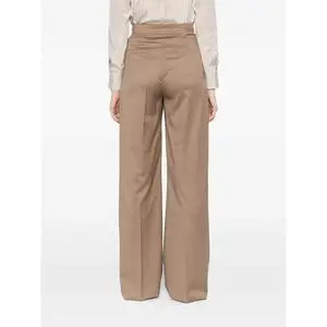 Max Mara Neutrals Trousers Straight Trousers