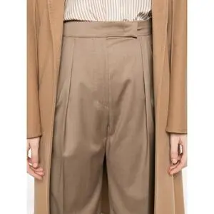 Max Mara Neutrals Trousers Straight Trousers
