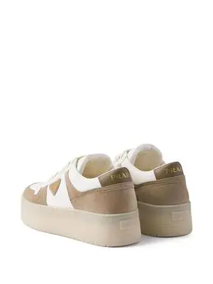 Prada Downtown Bold Nappa Leather And Suede Sneakers - Multicolor