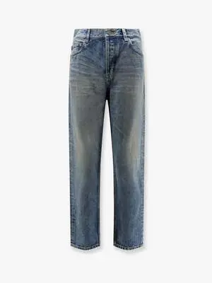 Saint Laurent Ankle Midi Blue Denim Jeans - Multicolor