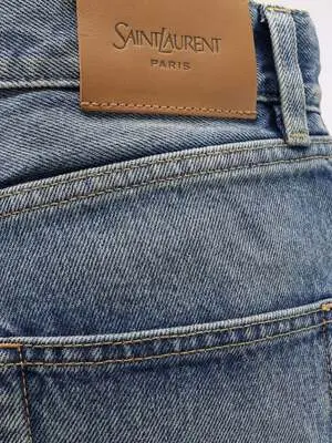 Saint Laurent Ankle Midi Blue Denim Jeans
