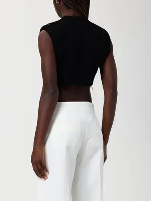 Max Mara Knitted Cropped Top - Black