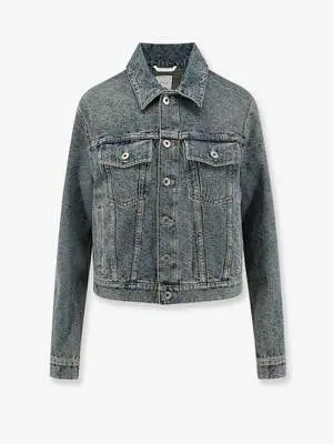 Dior Denim Jacket With Oblique Motif - Multicolor