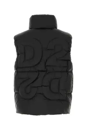 Dsquared2 Nylon Sleeveless Down Jacket - Black