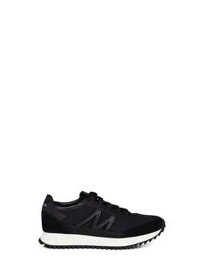 Moncler Black Suede And Nubuck Pacey2 Sneakers - Multicolor